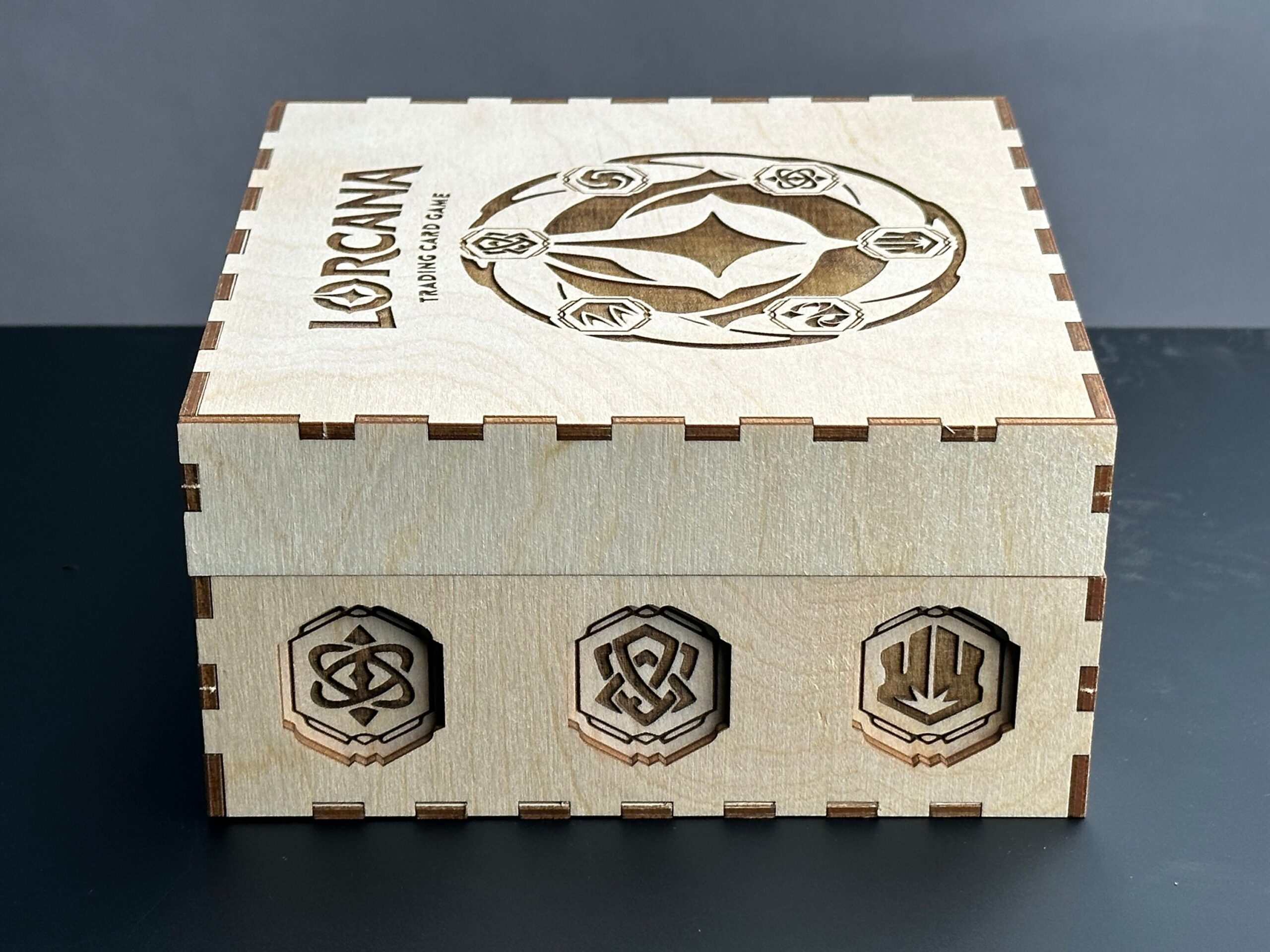 Lorcana TCG Quad Deck box – 60 Card Decks – Laser Etched Storage ...