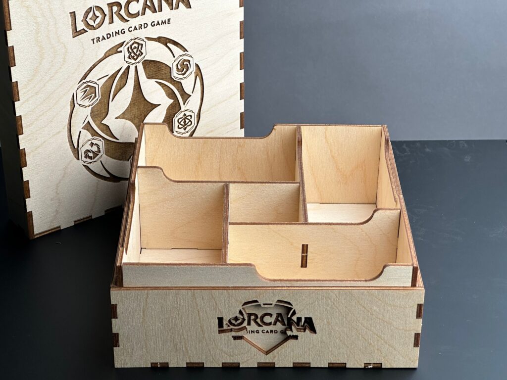 Lorcana TCG Quad Deck box – 60 Card Decks – Laser Etched Storage ...